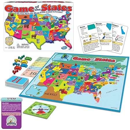 Amazon.com: Gamewright The Scrambled States of America Game : Home ...