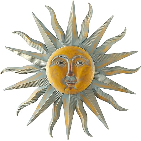 Amazon.com: Deco 79 Metal Sunburst Indoor Outdoor Wall Decor with ...
