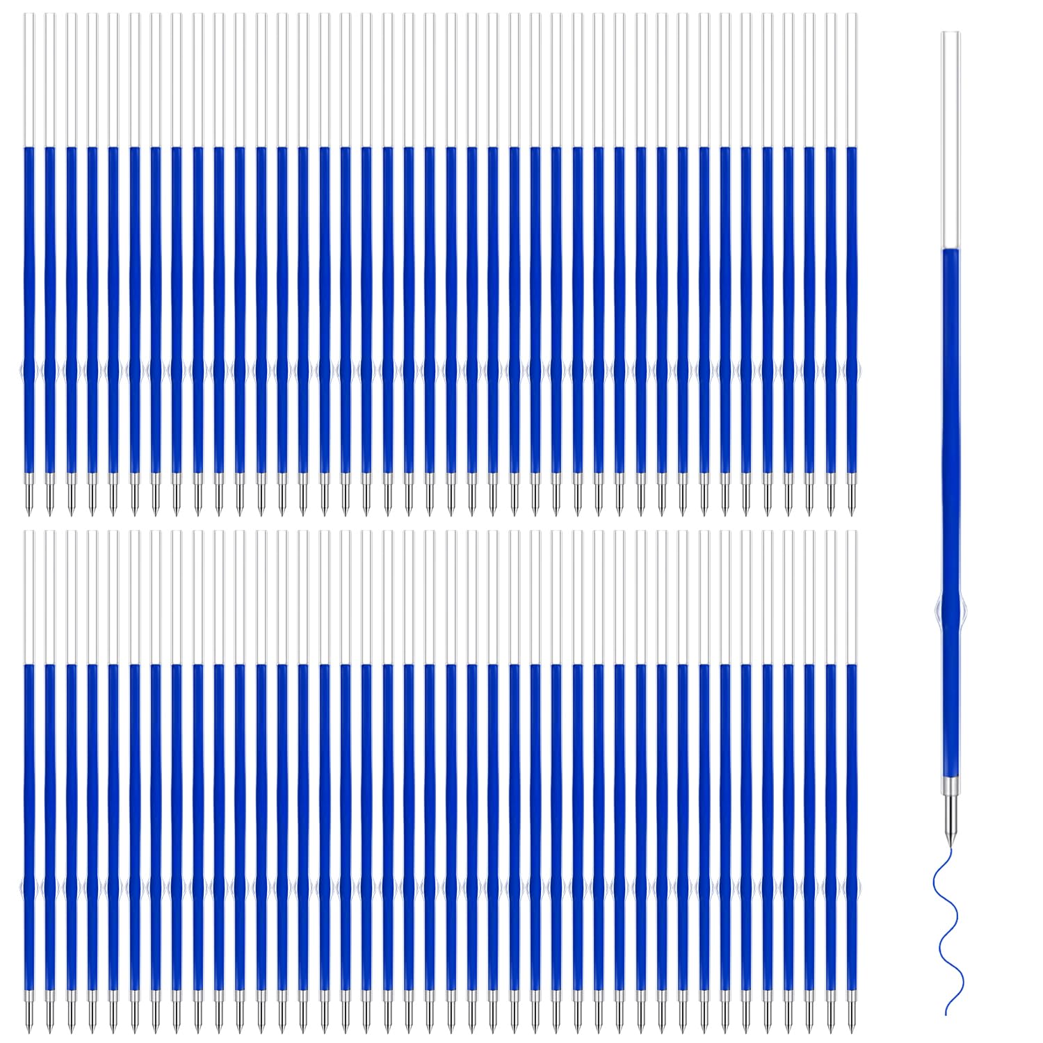 SWoob 150 Pcs 0.7mm Tip Pen Refills Ballpoint Pen Refills Blue ...