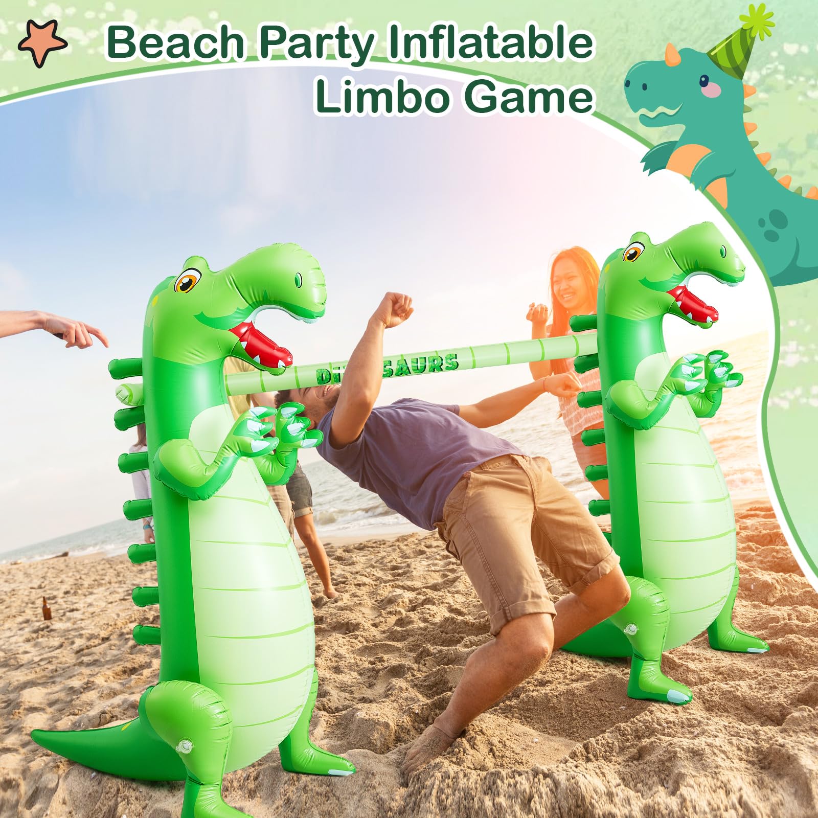 Snapklik.com : Inflatable Dinosaur Limbo Inflatable Dinosaur Toy Limbo ...