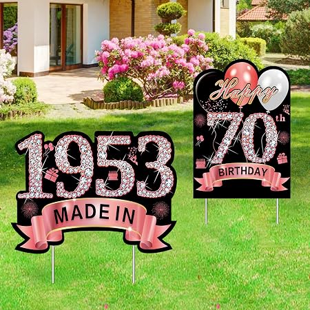 Amazon.com : Big Dot of Happiness Chic 70th Birthday - Pink, Black and ...
