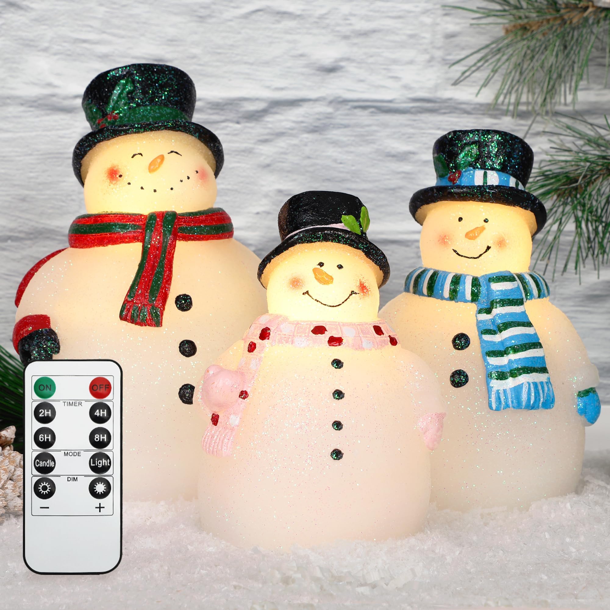 Amazon.com : FlashingBlinkyLights Color Changing LED Snowman Light Up ...