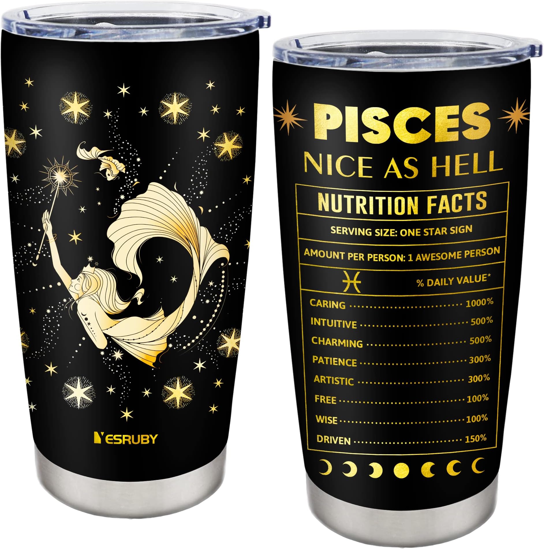 Amazon.com: GINGPROUS Zodiac Gifts for Men Women, Pisces Insulated ...