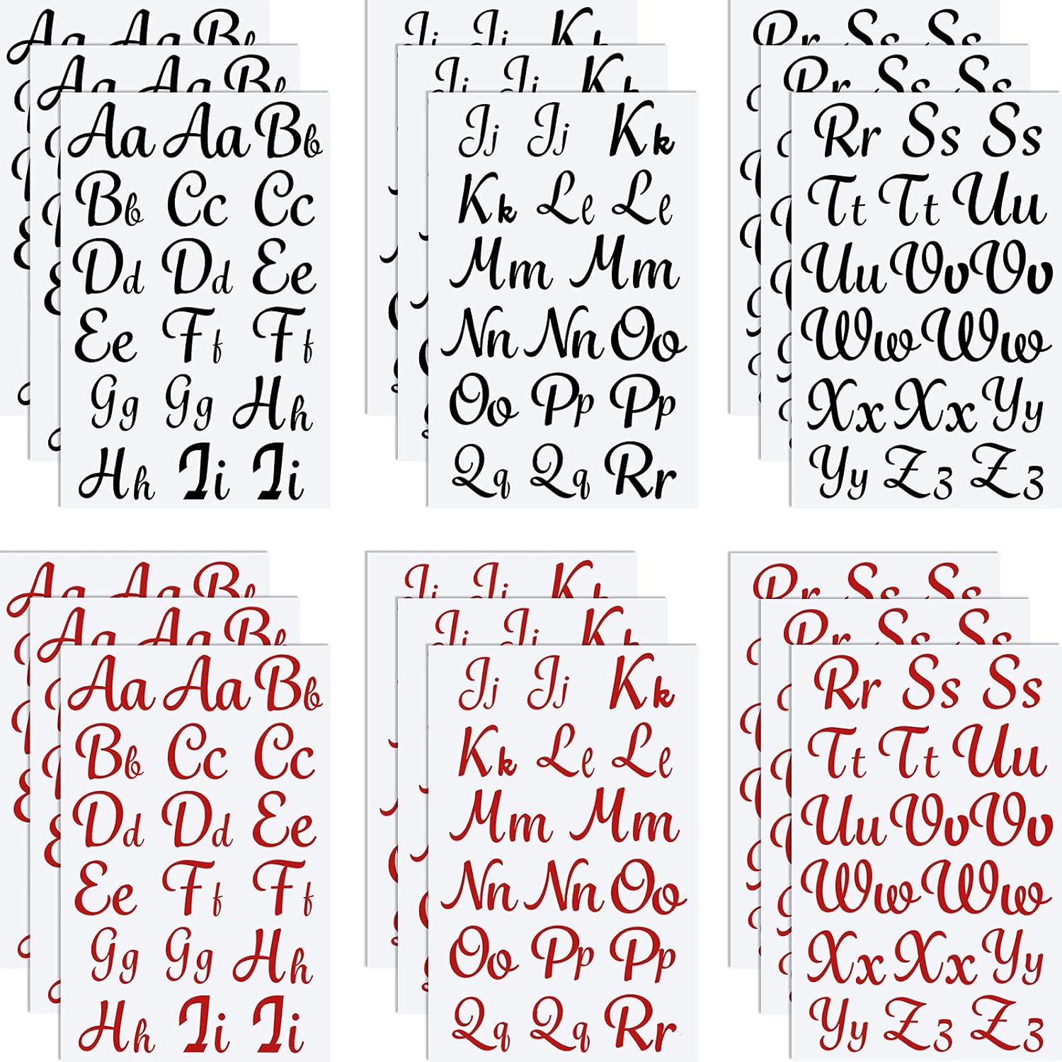 Amazon.com: 18 Sheet Iron Letters Iron on Letters Cursive Heat Transfer ...