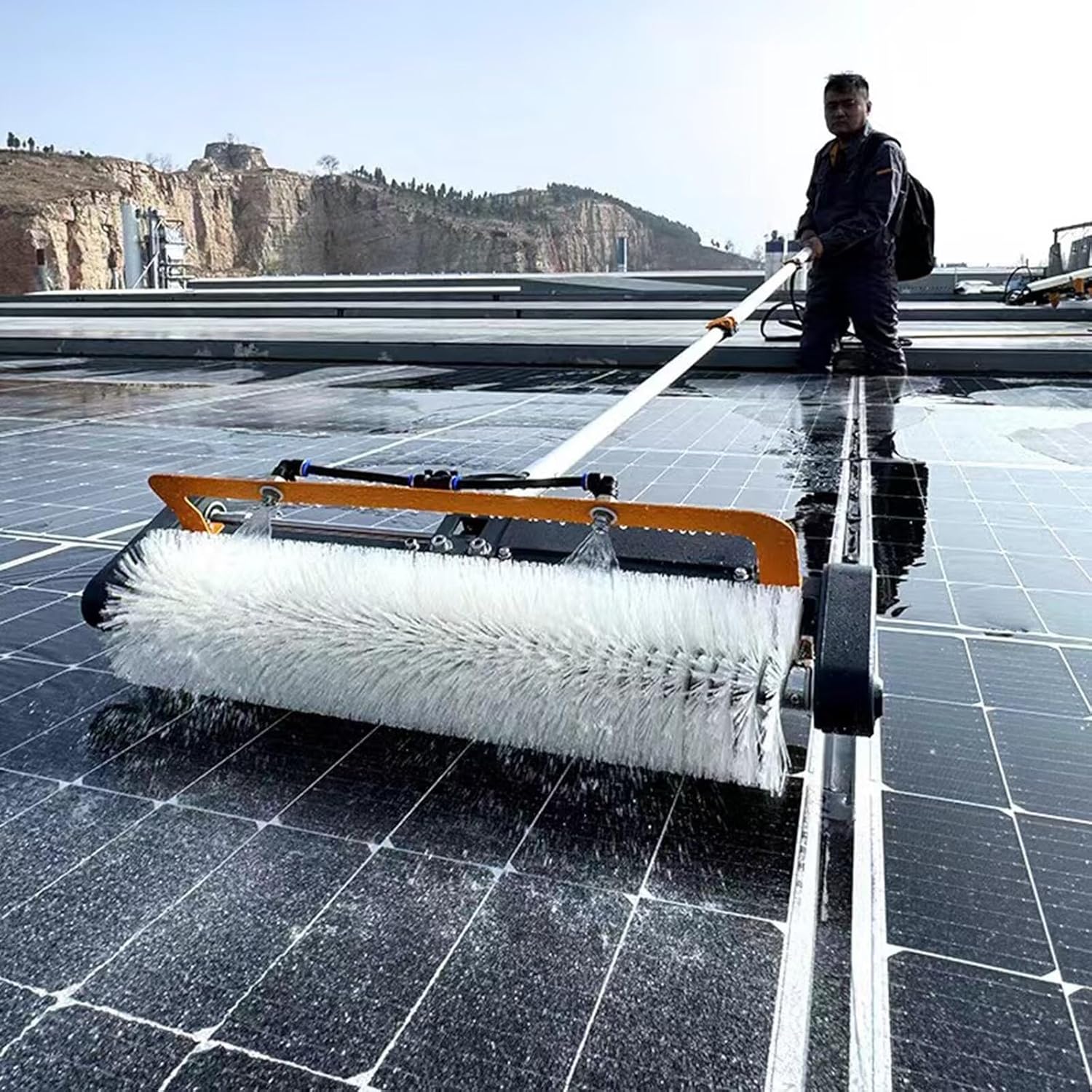 Amazon.com: Electric Solar Photovoltaic Panel Cleaning, Solar Panel ...