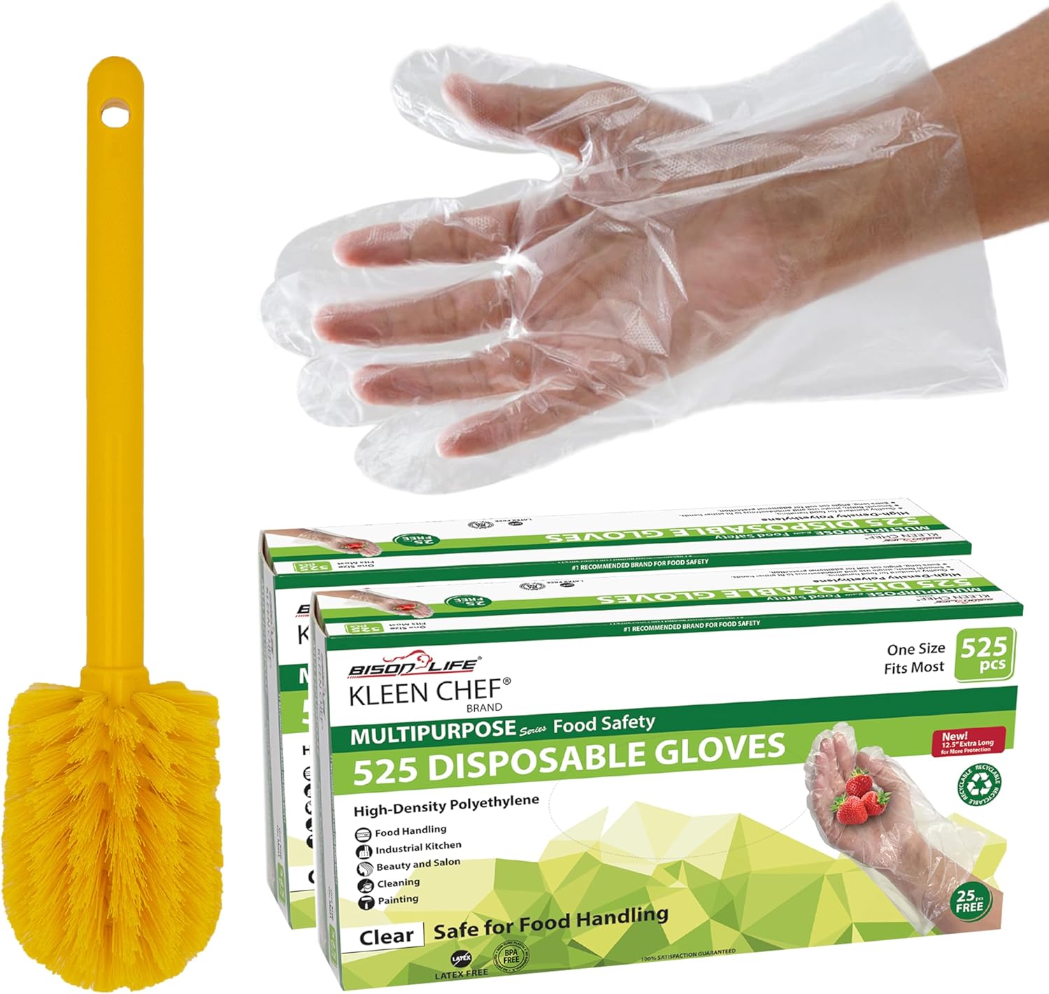 Amazon.com: KLEEN CHEF Disposable Food Handling Long Cuff Cleaning Poly ...