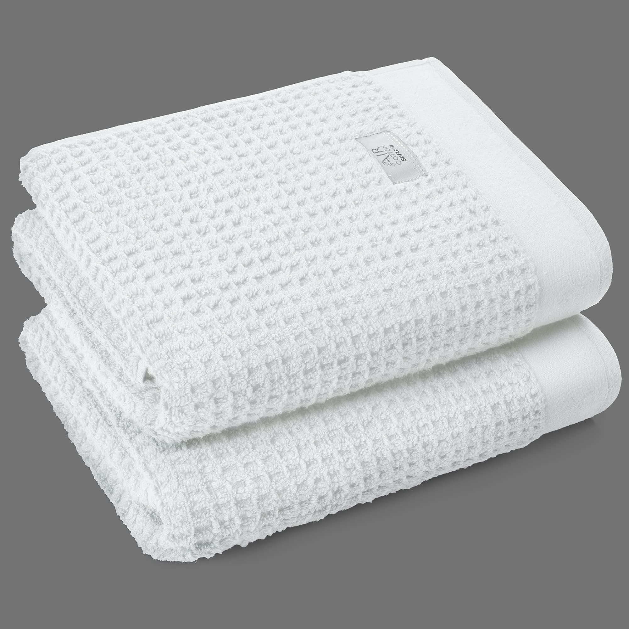 Amazon.com: Ravel Silver Infused Waffle Towel - USA Grown Supima Cotton ...