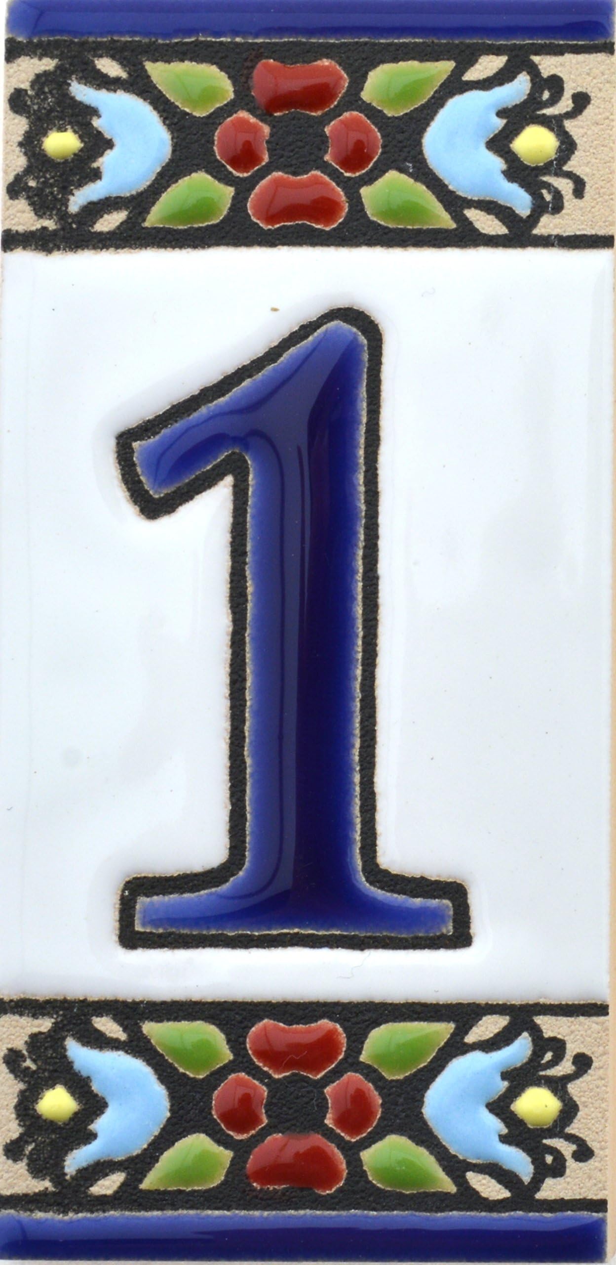 House numbers 3 inch. Handpainted house number tiles for signs ...