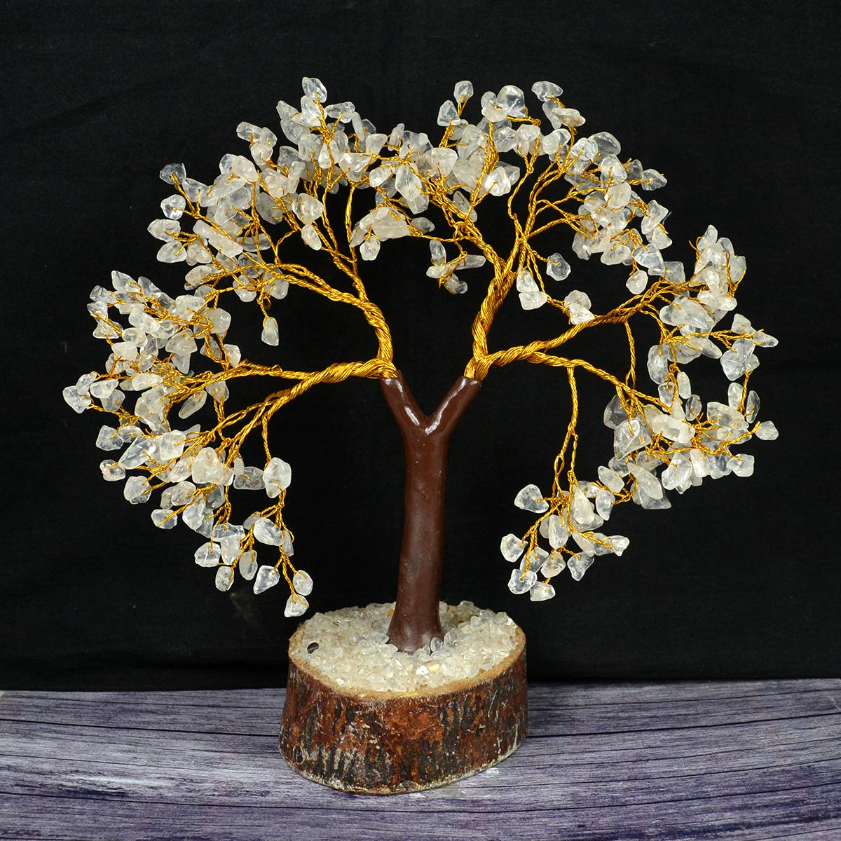 Reiki Crystal Products Clear Quartz Stone Tree 300 Beads Crystal Tree ...