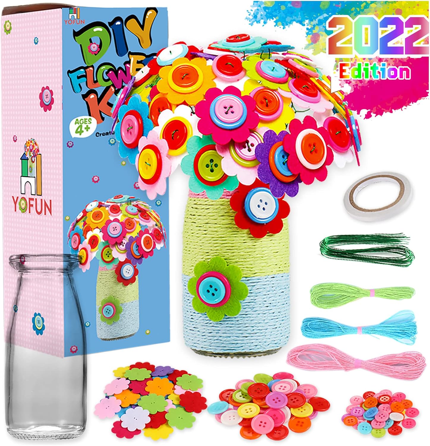 Amazon.com: YOFUN Flower Craft Kit for Kids - Make Your Own Flower ...