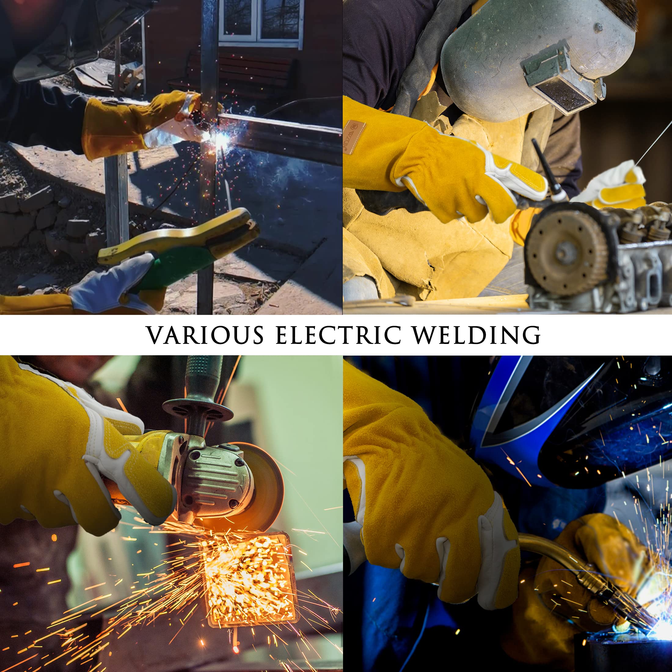 Snapklik.com : Professional MIG/TIG Welding Gloves Medium, Reinforced ...