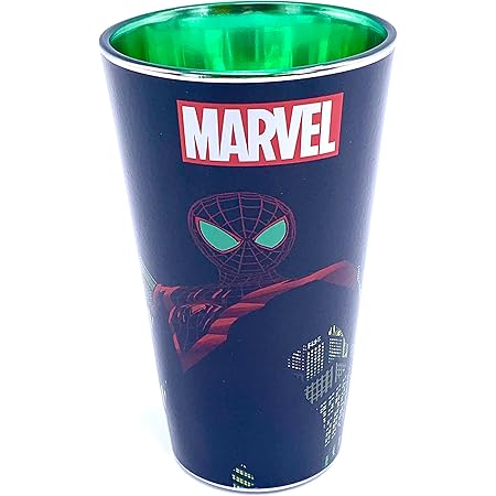 Amazon.com | Marvel Spider-Man Miles Morales 16 oz Pint Glass ...