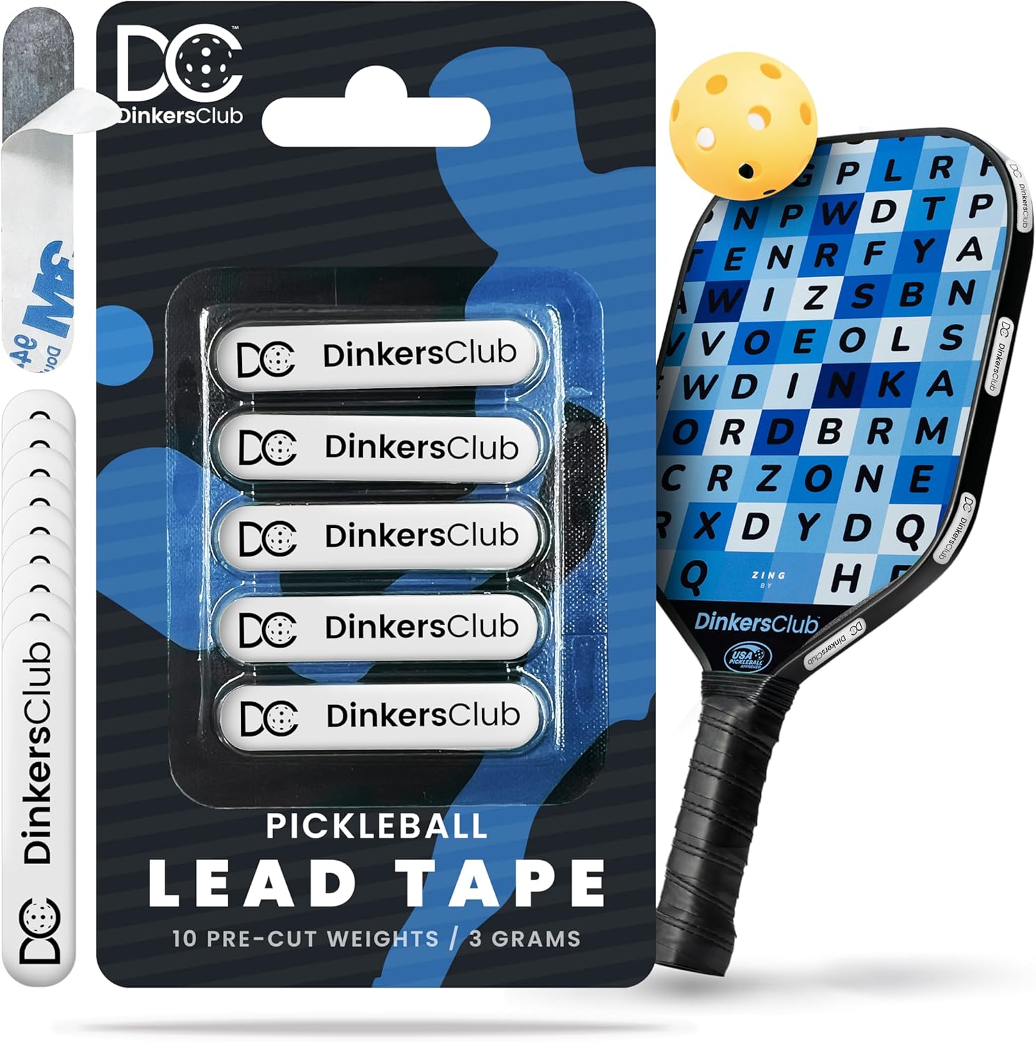 Amazon.com : DinkersClub Lead Tape for Pickleball Paddles, Pickleball ...