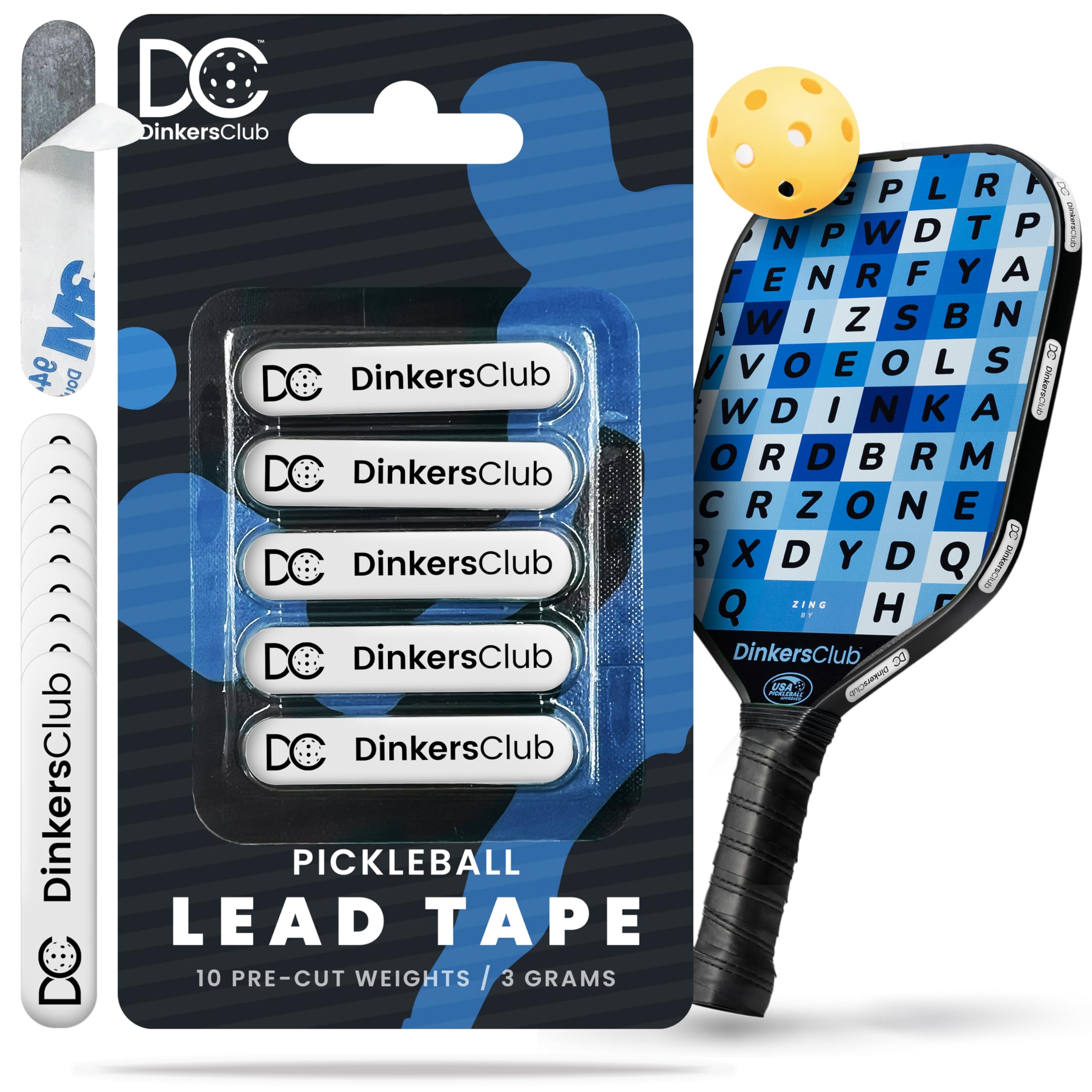 Amazon.com : DinkersClub Lead Tape for Pickleball Paddles, Pickleball ...