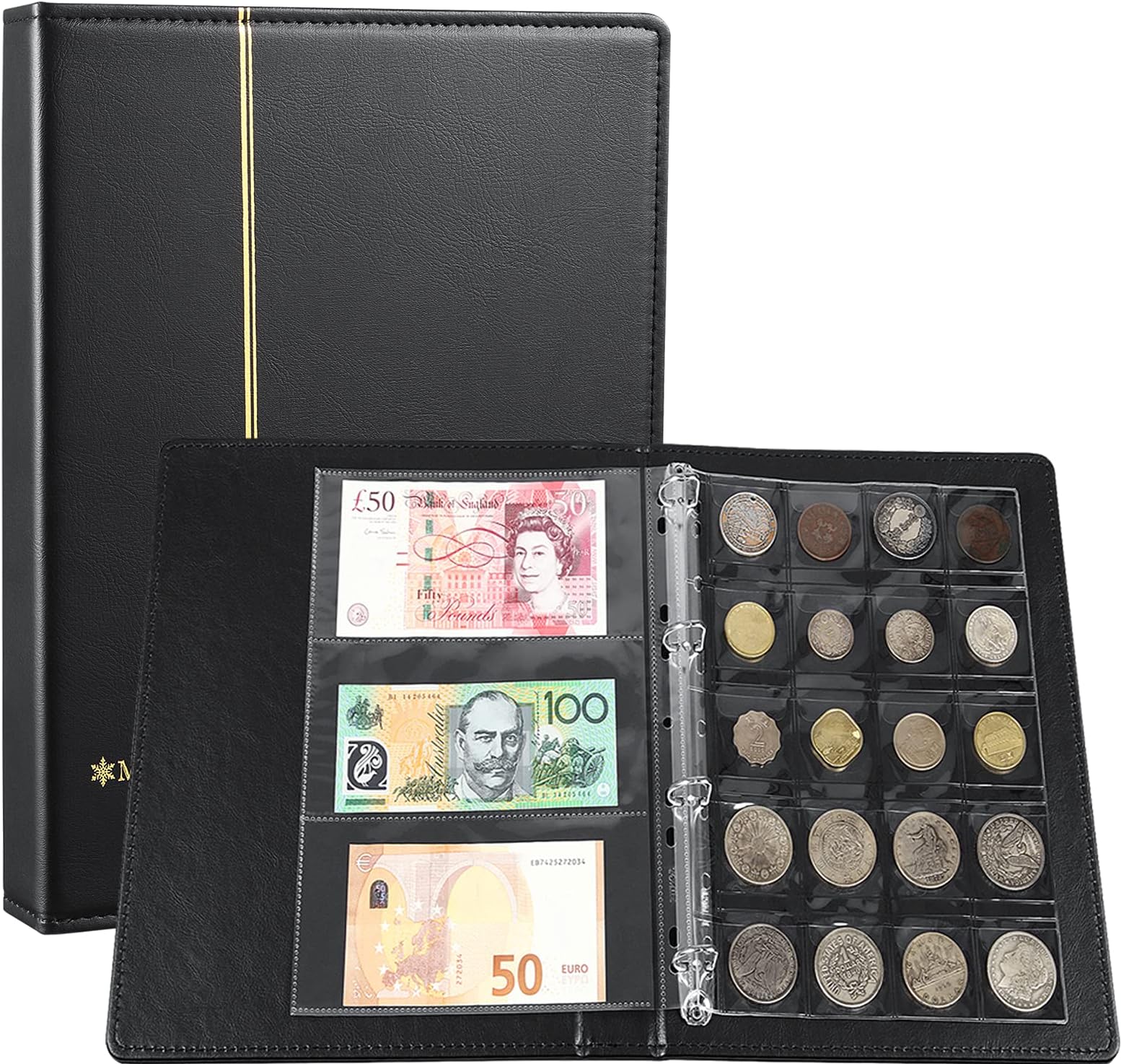 Amazon.com: Coin Collection Supplies Holder Book for Collectors and 12 ...