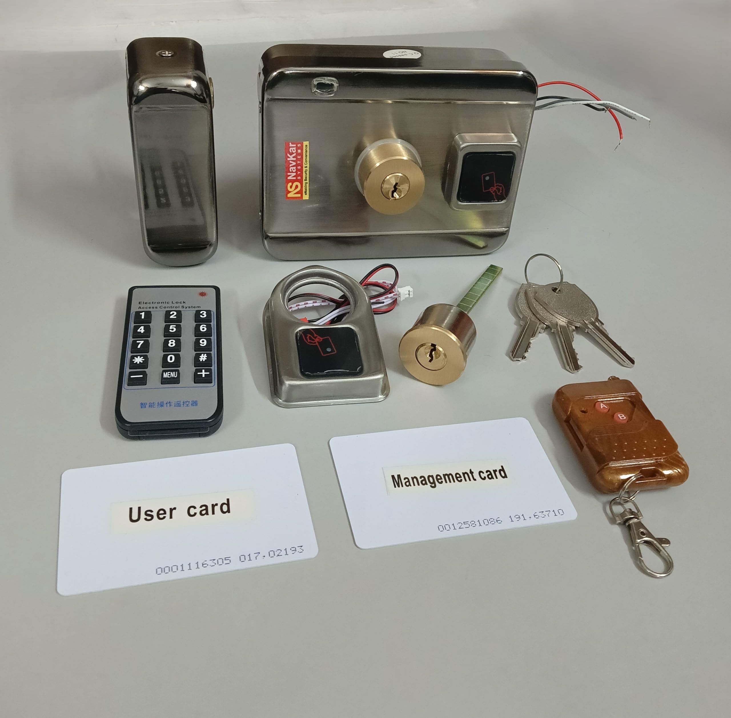 Navkar Systems 12V Two-Way Motorised Lock with Remote Integrated with ...