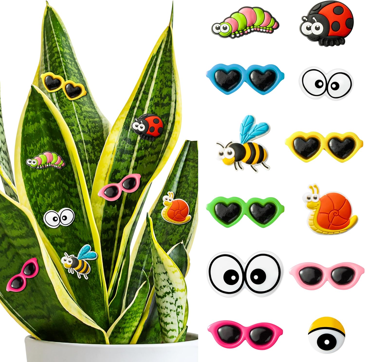 Amazon.com : H1vojoxo 12PCS Cute Plant Magnets Eyes for Potted Plants ...