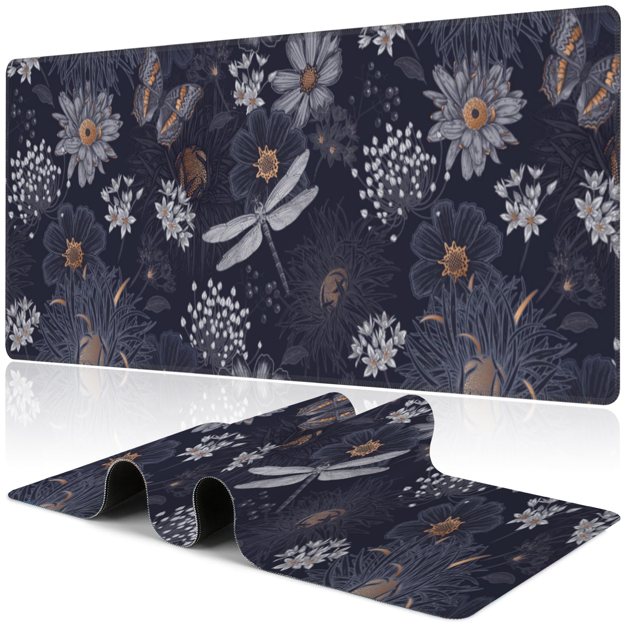 Amazon.com : Wildflowers and Insects Desk Mat,Large Cute Flowers ...