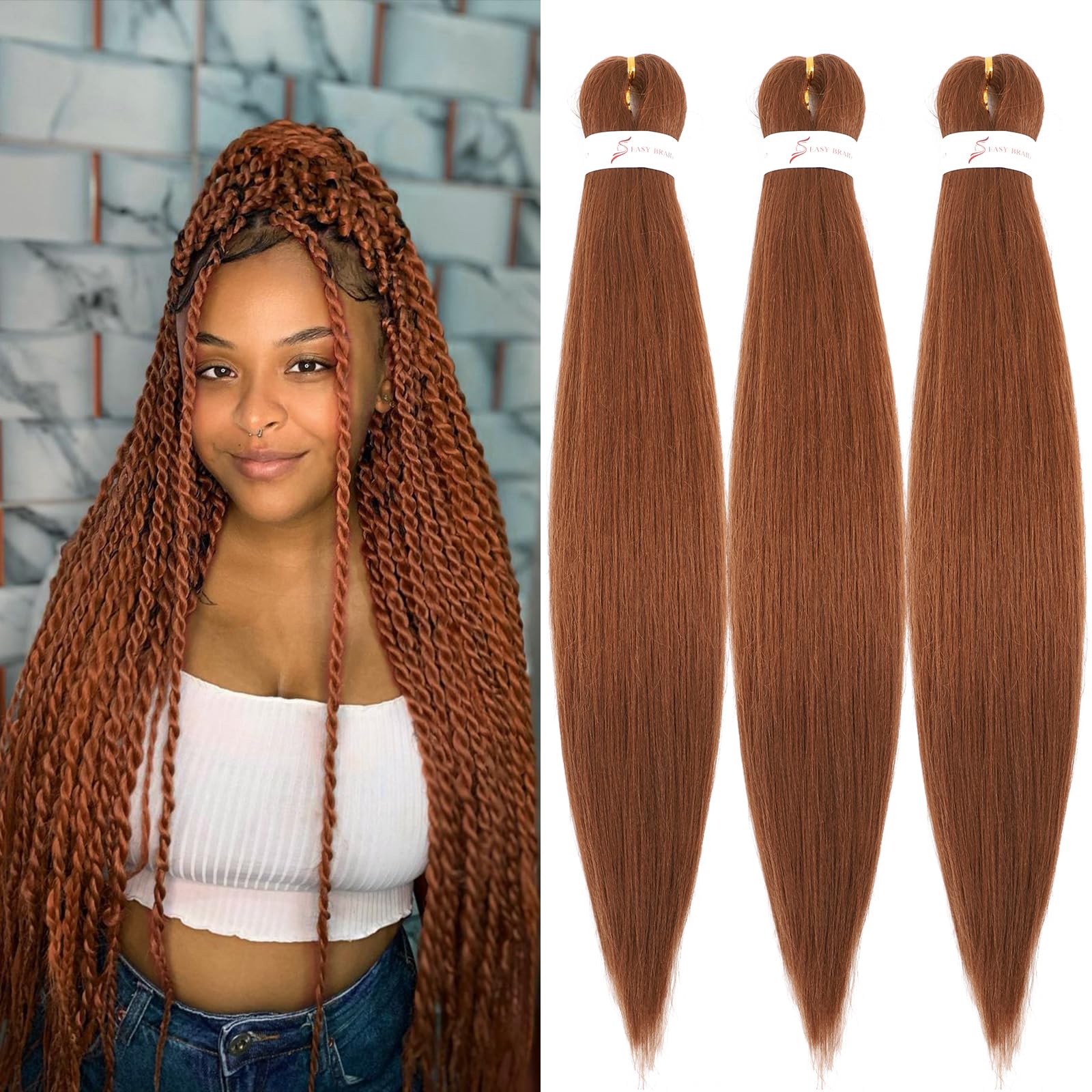 Amazon.com : Pre Stretched Braiding Hair Long Braid 22 Inch 3 Packs ...