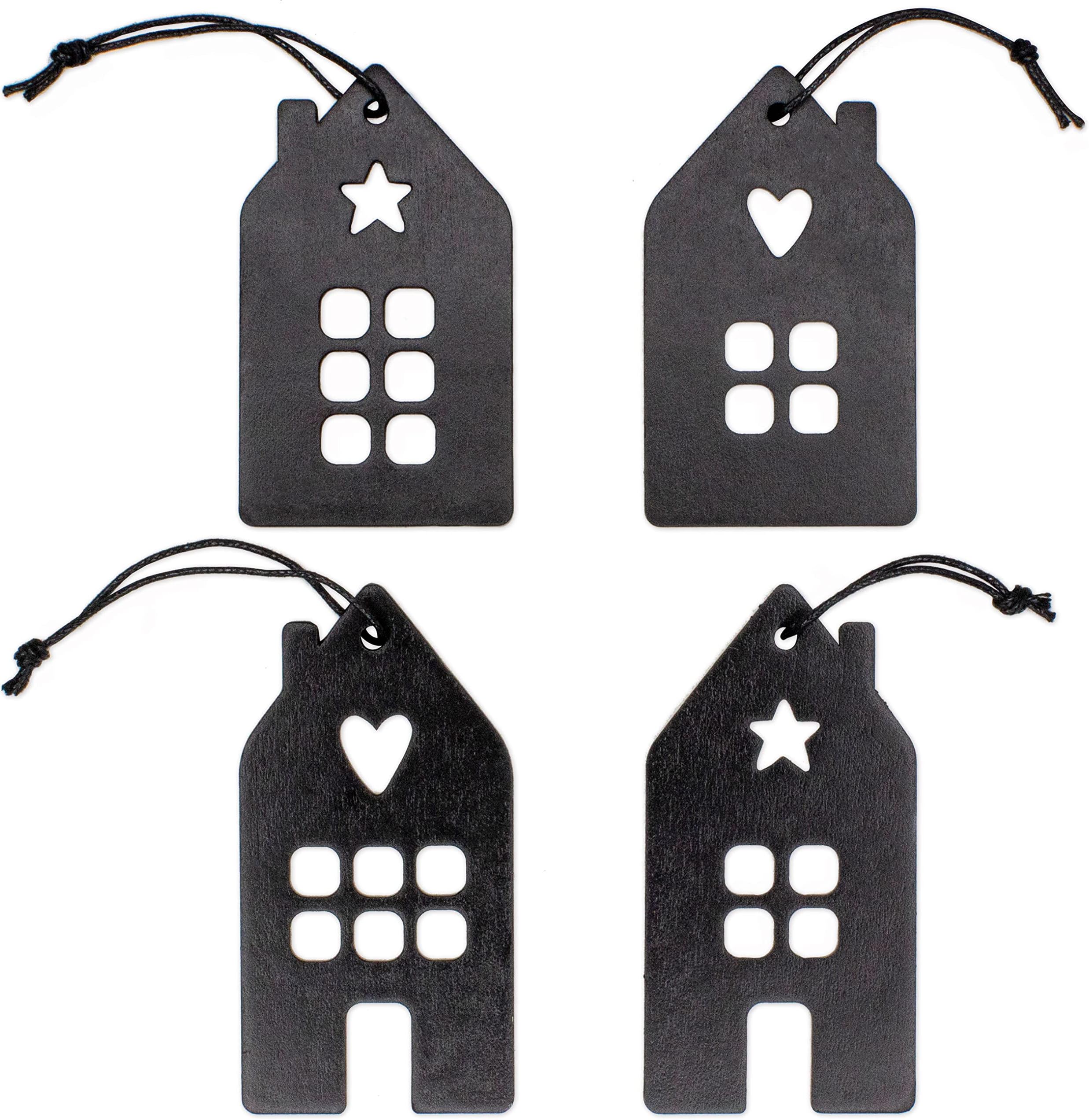 Amazon.de: SILARLAIT 6 Stück Metall Stern Schwarz, 1er 30/25/20 cm & 3er 10cm Metallstern ...