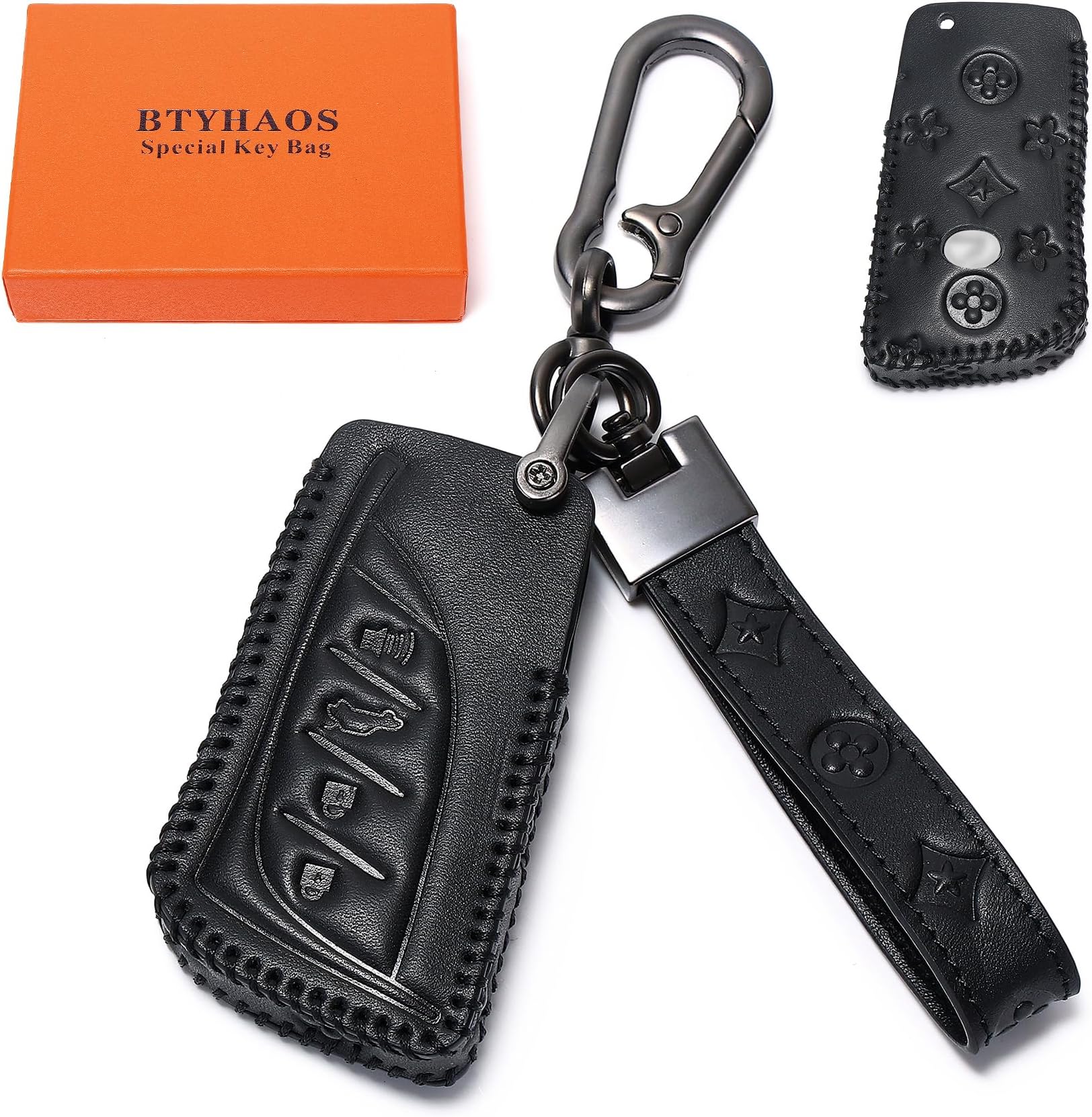 Amazon.com: YINEOR for Lexus Key Fob Cover Leather Car Key Case ...