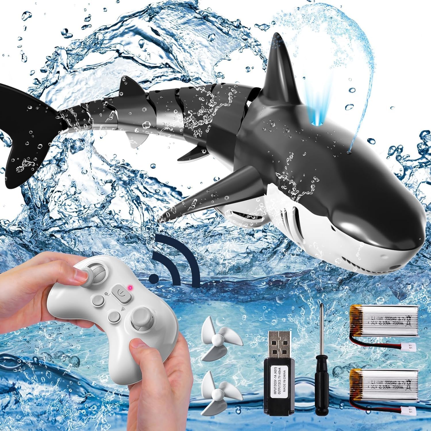 B-Qtech Remote Control Mini Submarine Toy, 6m/Min RC Underwater Boat ...