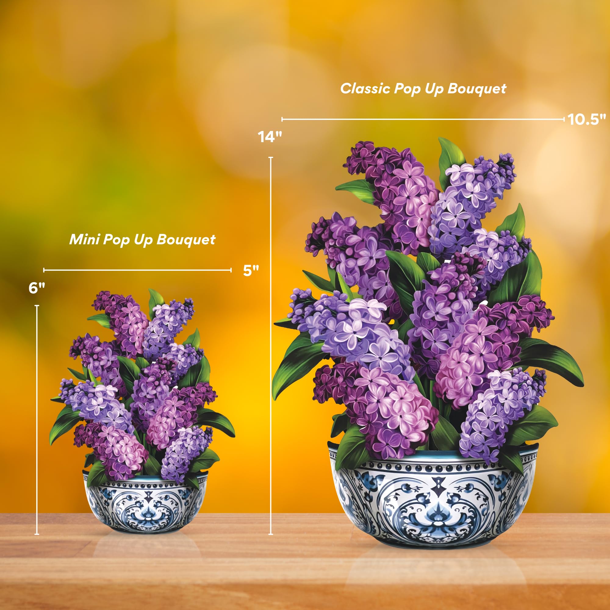 Snapklik.com : Pop Up Cards, Mini Garden Lilacs, 6 Inch Mini Sized ...