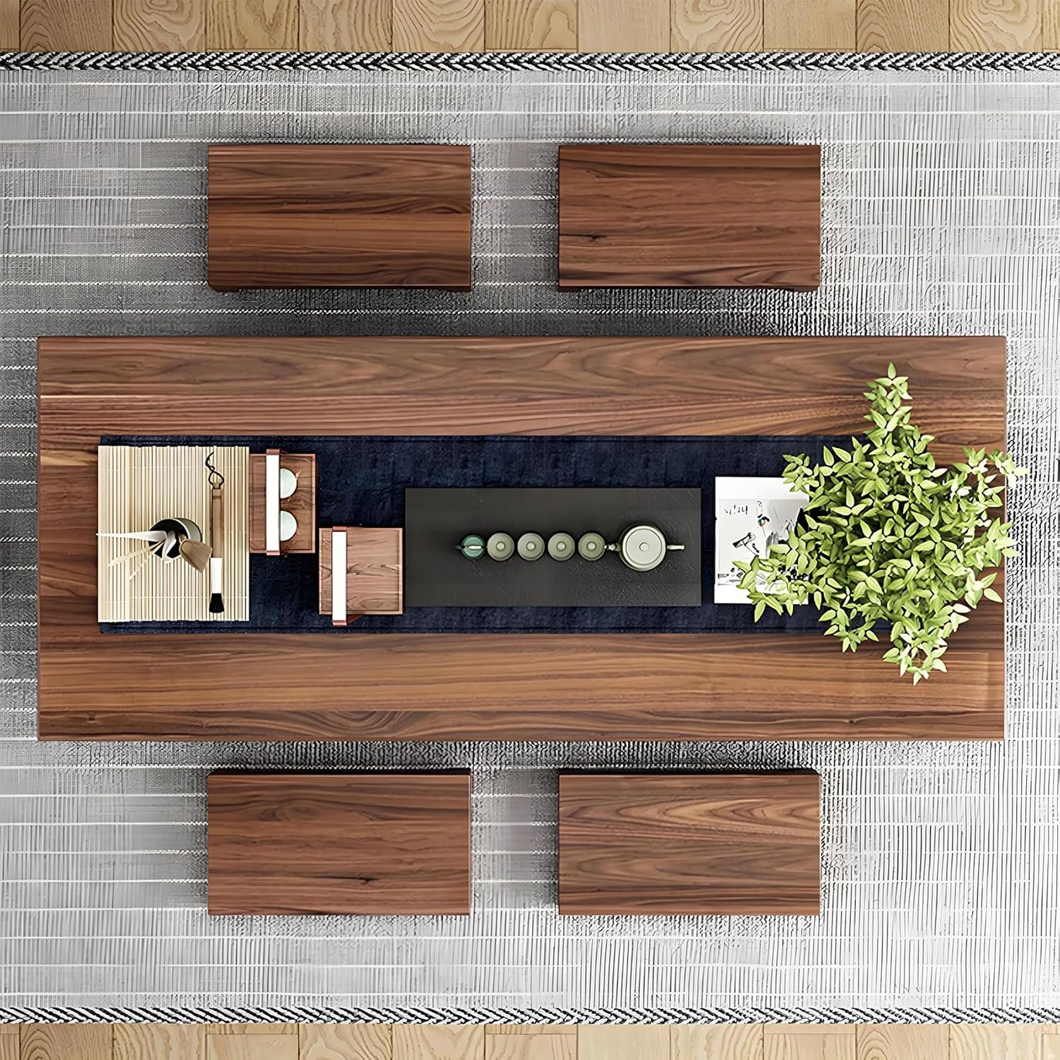 Amazon.com: Low Japanese Tatami Coffee Table, Japanese Dining Table for ...