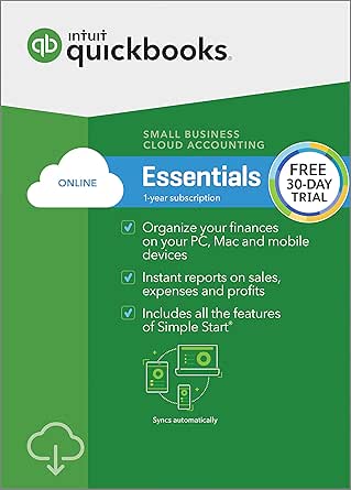 Amazon.com: QuickBooks Online Essentials [FREE TRIAL] : Software