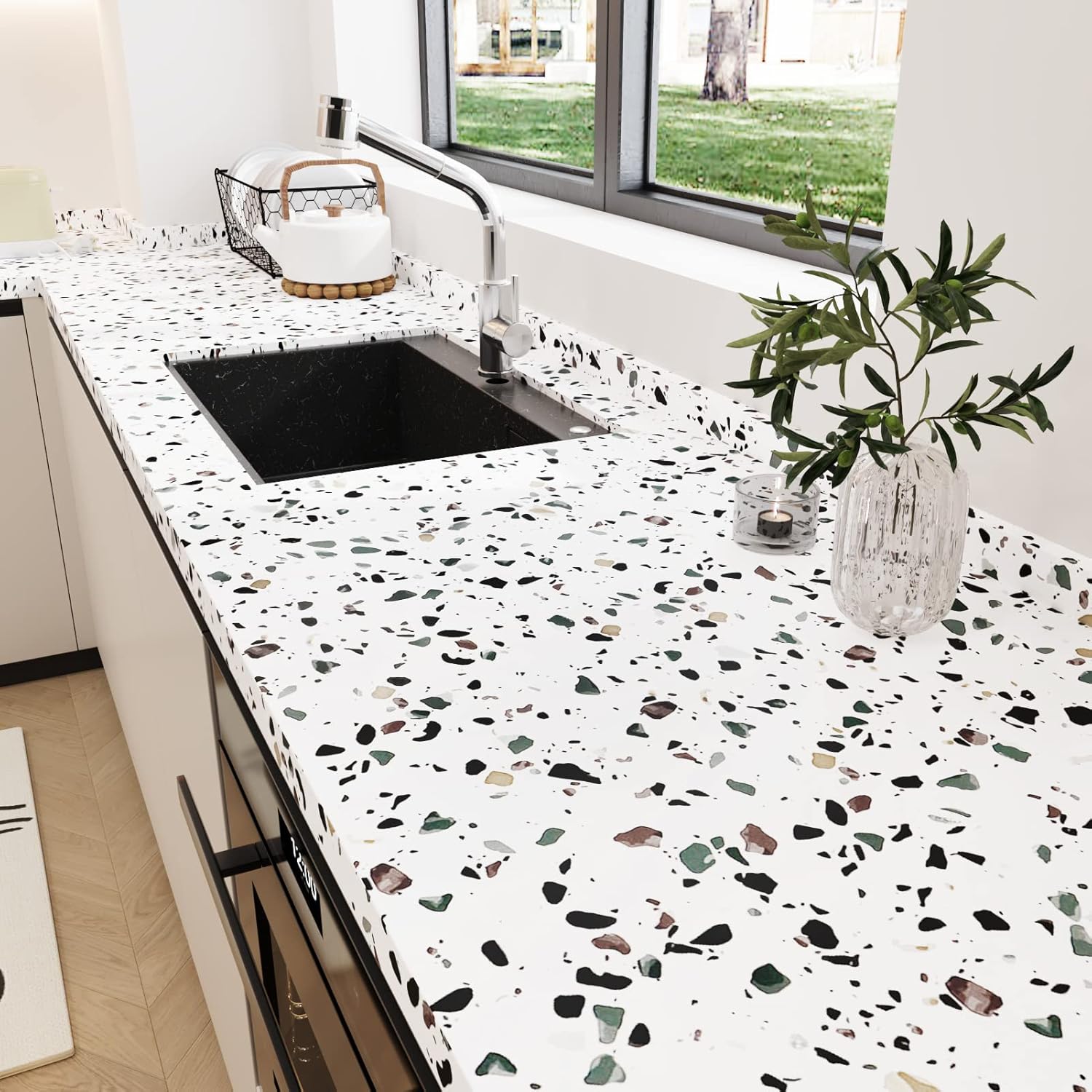 Terrazzo Contact Paper Peel and Stick Wallpaper Modern Granite Contact ...