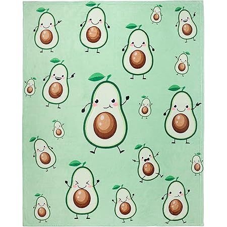 Amazon.com: Avocado Throw Blanket, Adorable Super-Soft Extra-Large ...