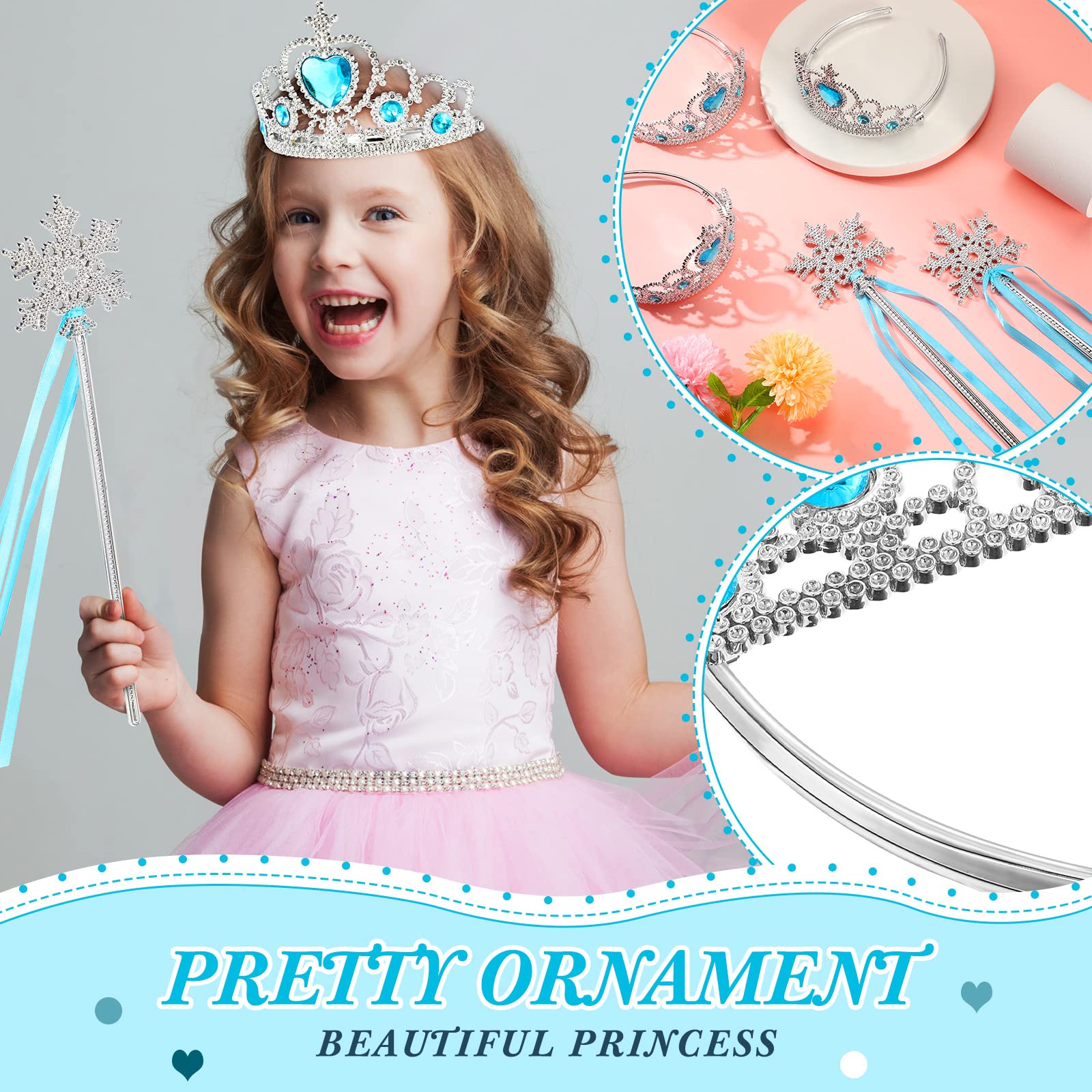 Snapklik.com : HyDren Snowflake Wand Silver Tiaras And Crowns Silver ...