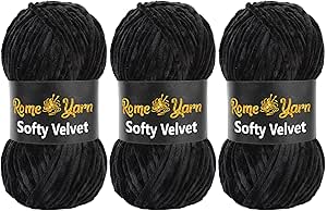 Rome Yarn Softy Velvet Yarn 3 x 100g (3.52 oz) - 120m (131 Yards ...