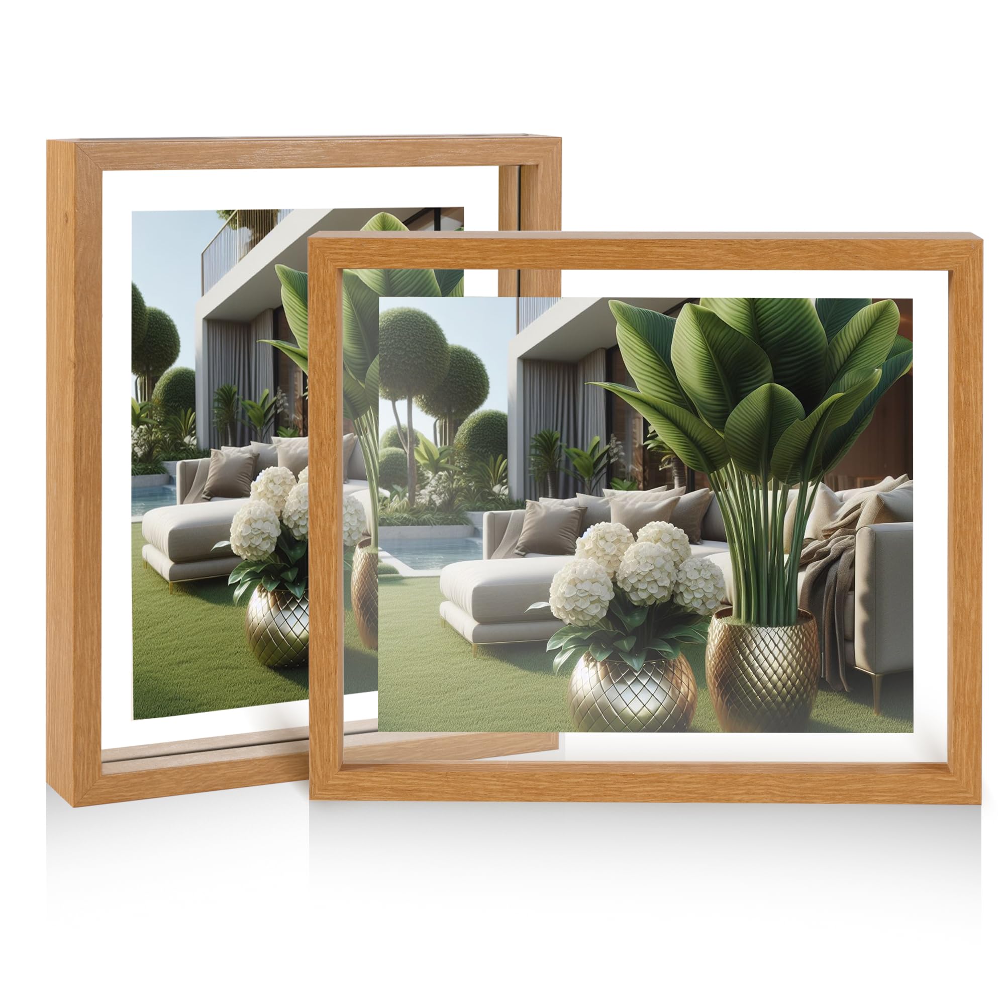 Amazon.com - THRDOST 11x14 Floating Frames Set of 2– Double Glass ...