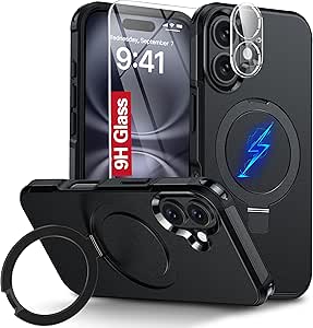 Amazon.com: Oterkin Magnetic for iPhone 16 Plus Case Compatible with MagSafe [Foldable Invisible ...