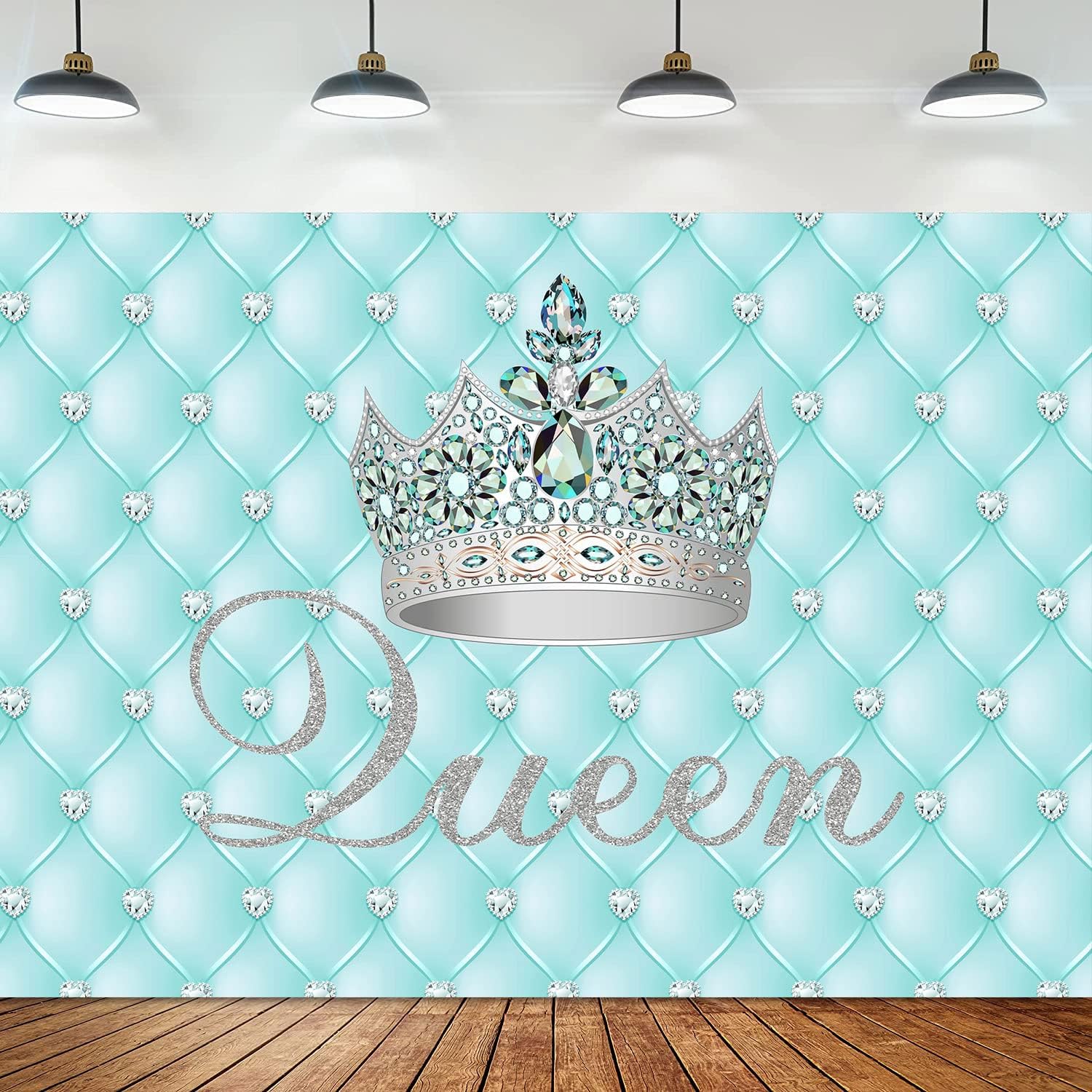Amazon.com : KIKIDOR 7x5ft Crystal Crown Backdrop Breakfast Blue ...