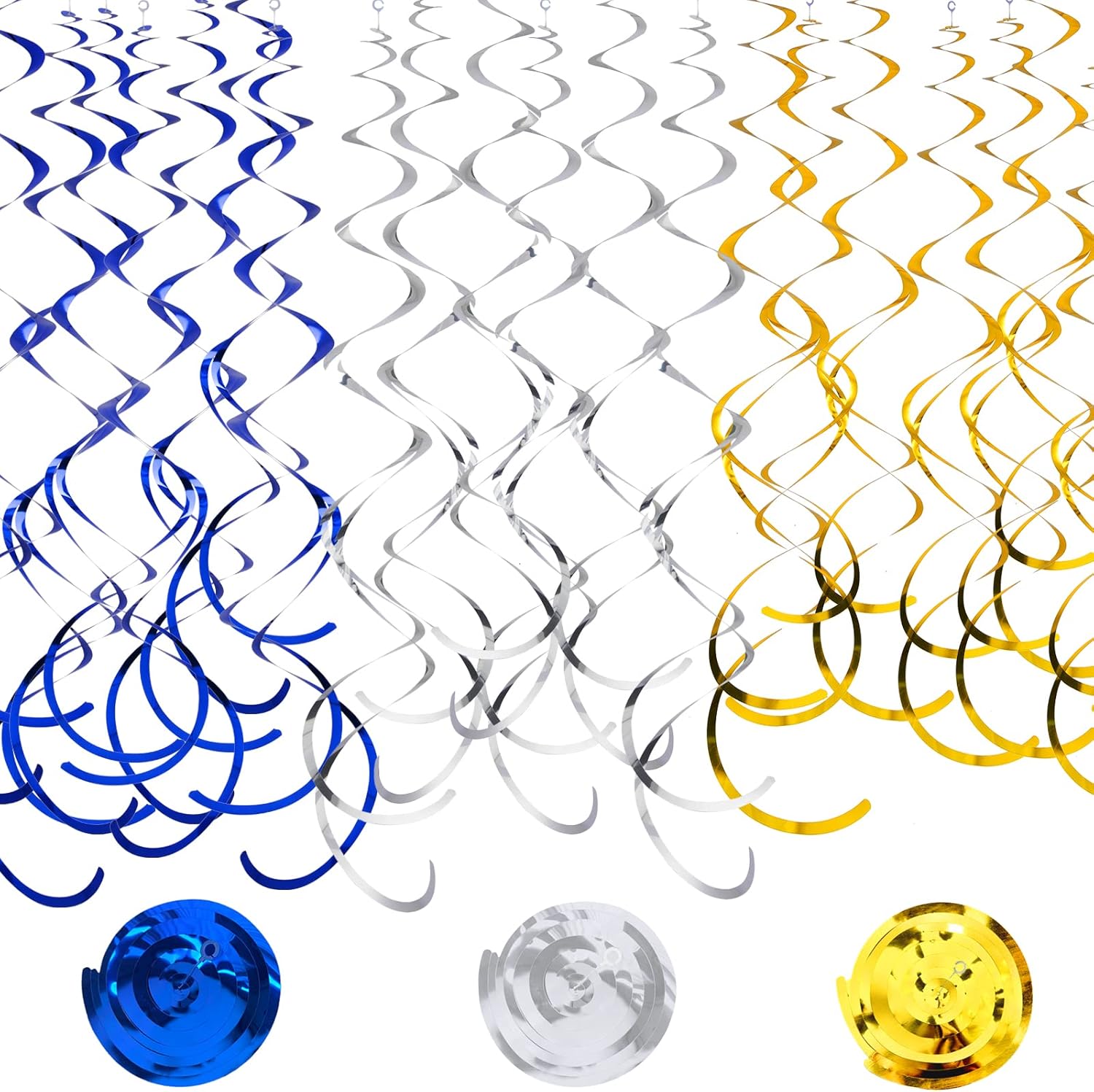 Amazon.com: 30Pc Party Swirl Decorations Foil Swirl Hanging Decoration ...