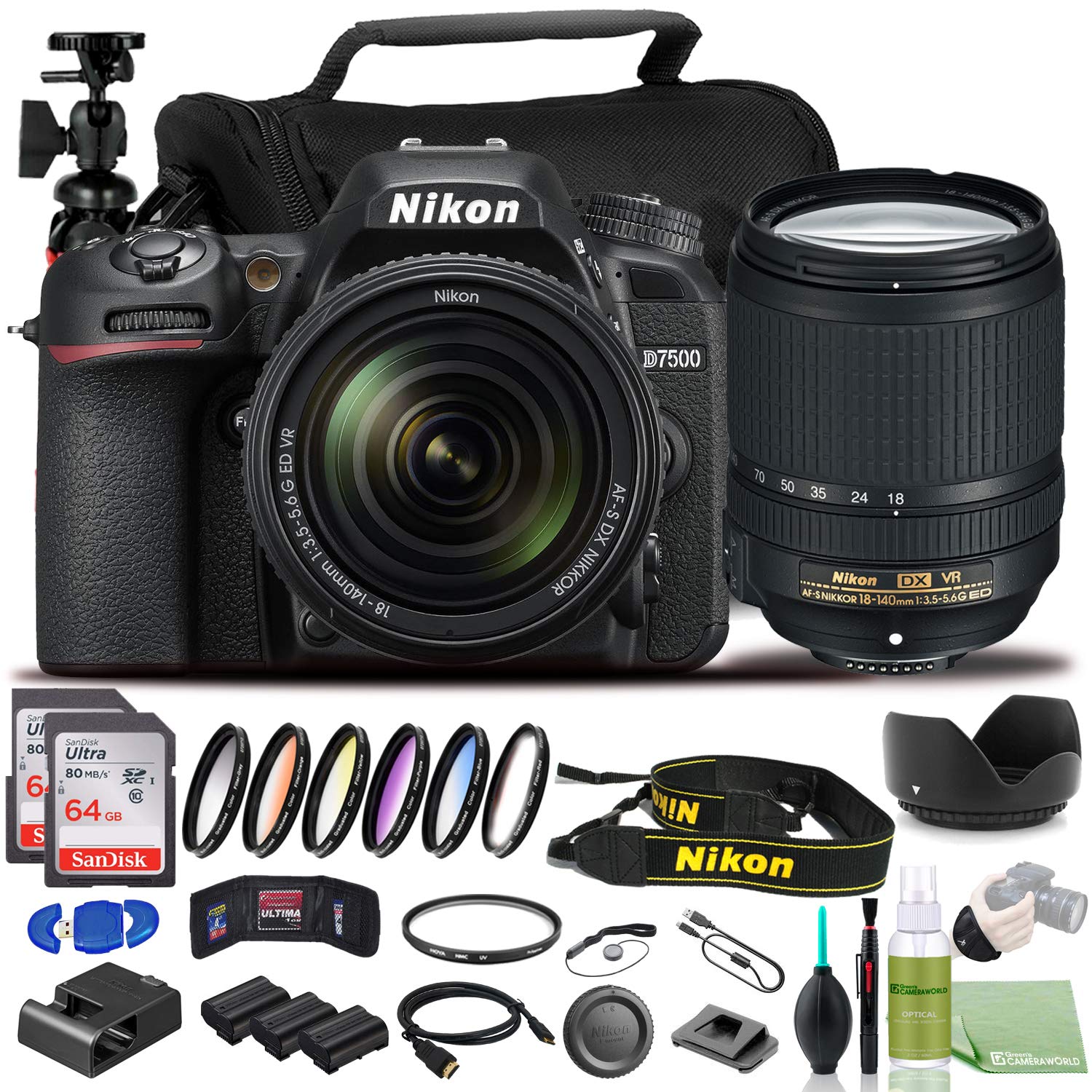 Amazon.com : Nikon D7500 DSLR Camera - Bundle - with 18-140mm Lens ...