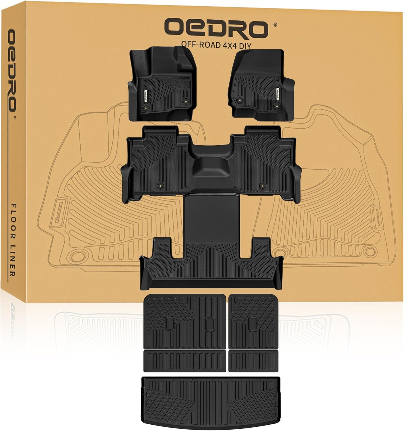 Amazon.com: OEDRO Floor Mats for 2018-2024 Ford Expedition 7-Seater(Not ...