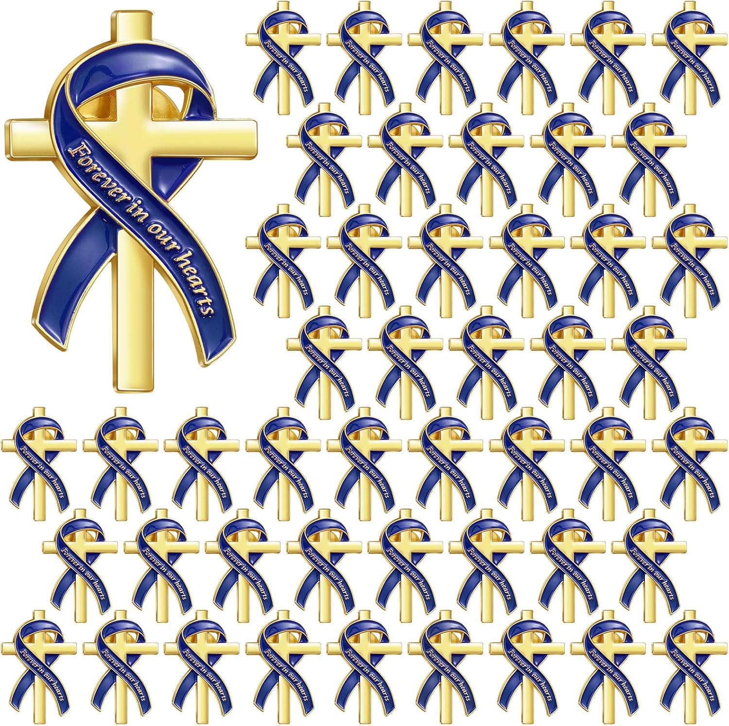 Amazon.com: Misdary 25 Pcs Funeral Favors Pins Christian Cross Pin ...