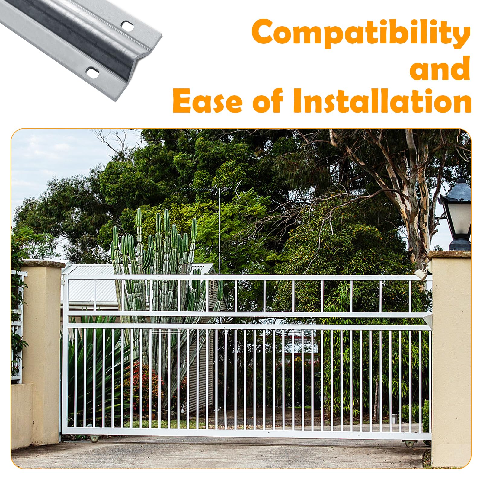 Snapklik.com : LAJIAOZ V Track Heavy Duty 6FT Galvanized Gate V Track ...