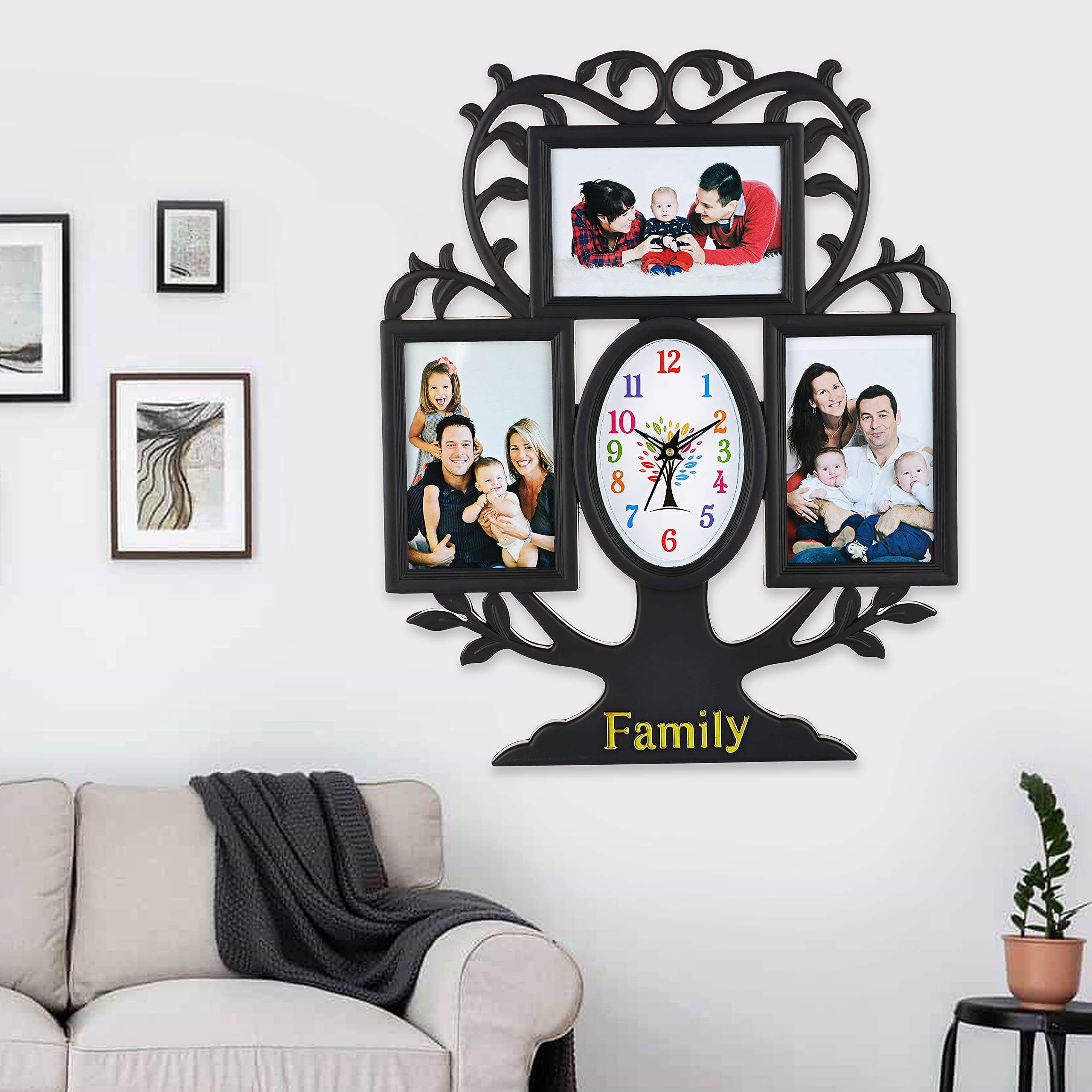 Wall Clock With Single Photo Frame Ginormous Square Metal Wall Clock