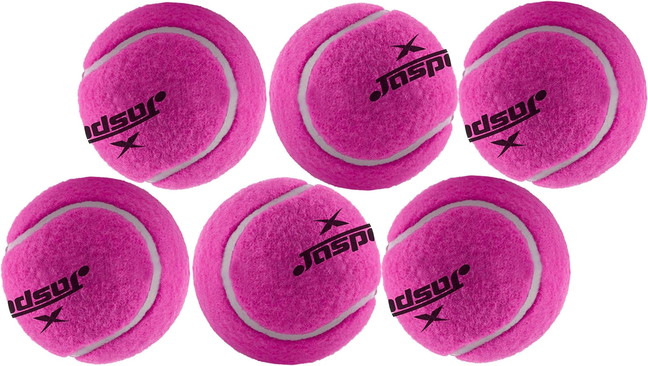 jaspo Natural Rubber Synthetic Cricket Tennis Ball Pink Medium Weight ...