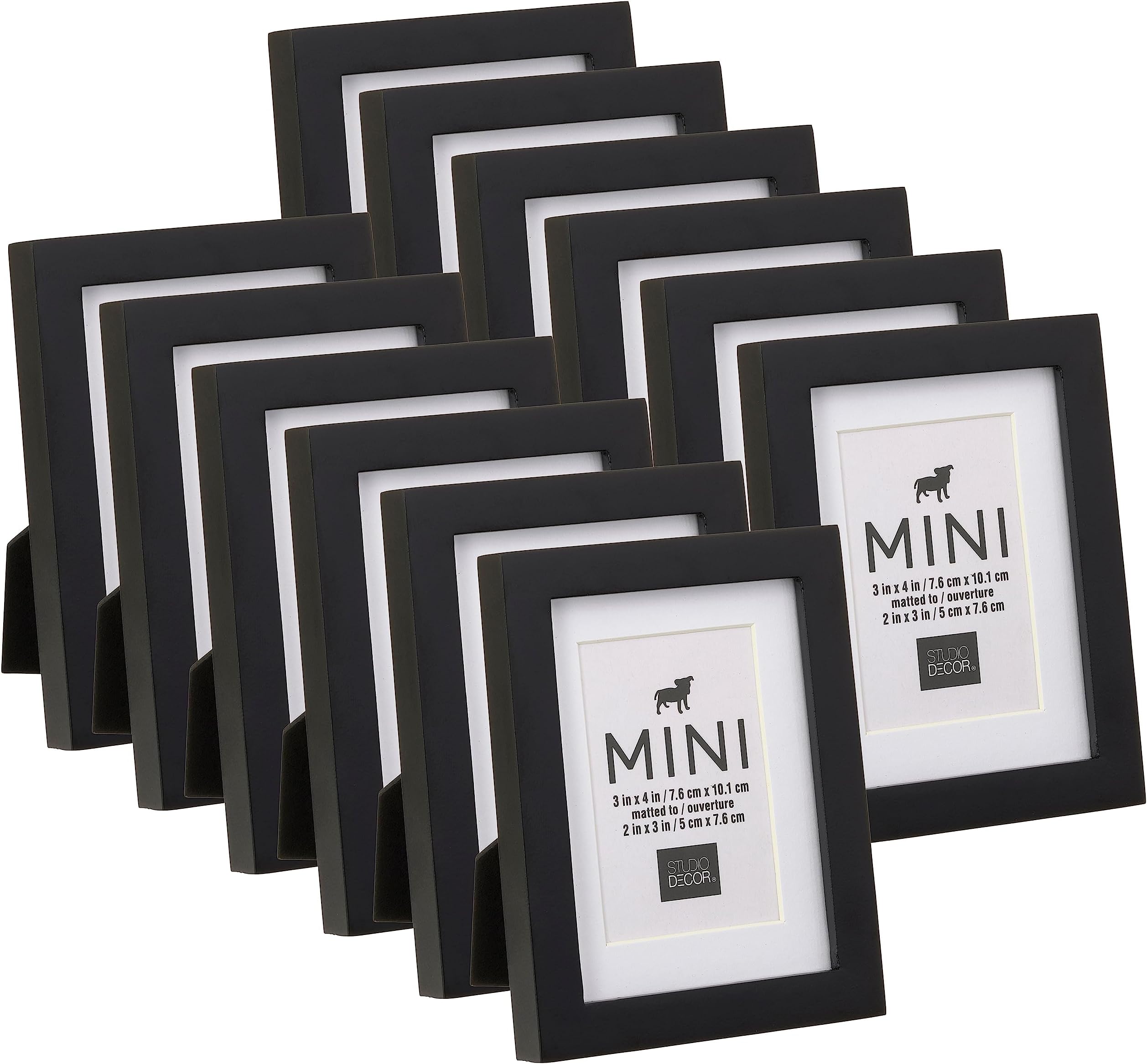 Amazon.com - 12 Pack: Black Mini Frame with Mat by Studio Décor®