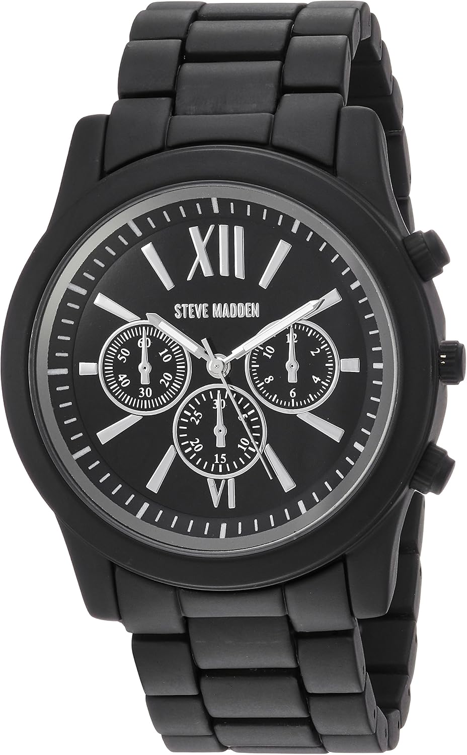 Steve Madden Men's Analog Japanese-Quartz Watch with Stainless-Steel ...