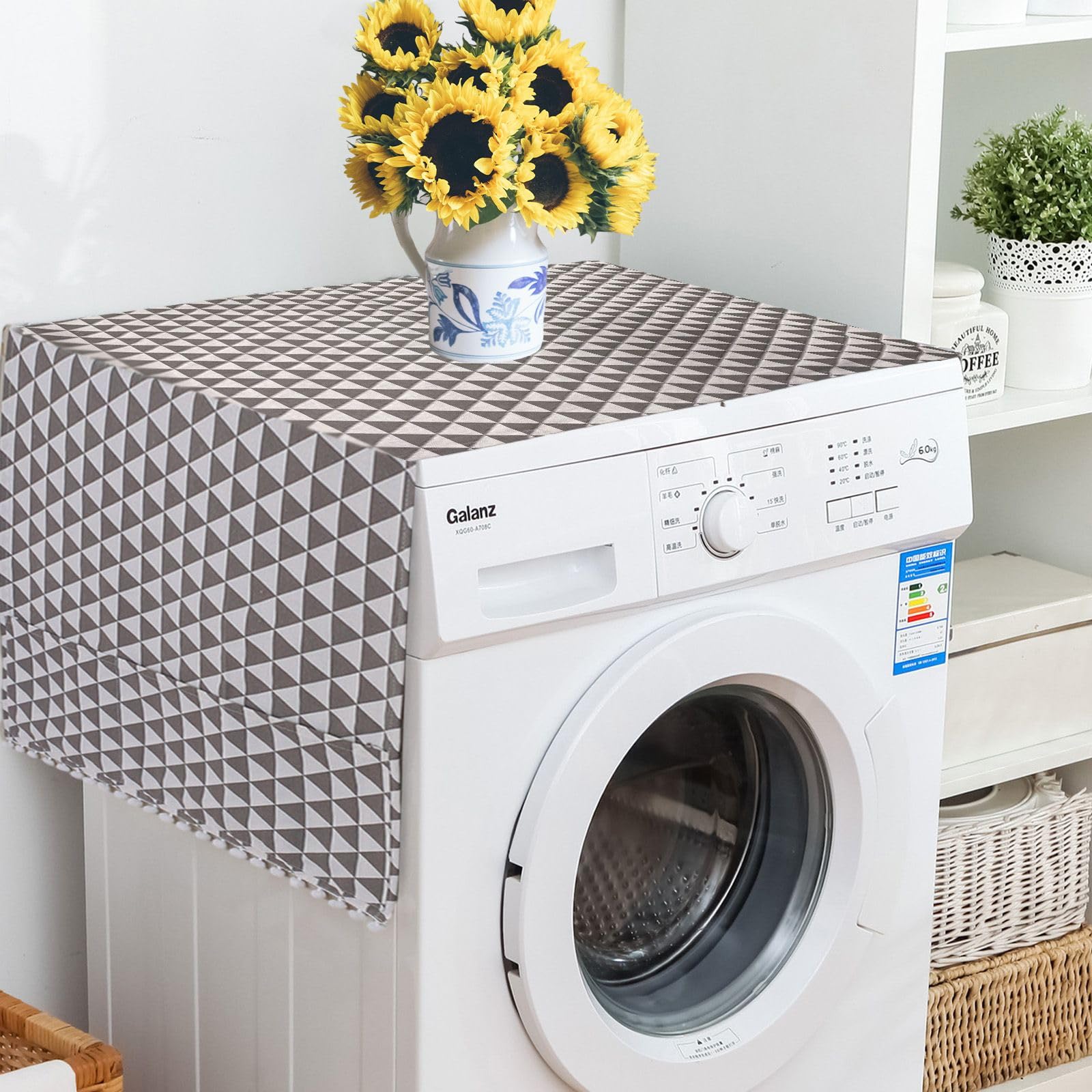 Amazon.com: Washer and Dryer Machine Covers for The Top Dustproof Cover ...