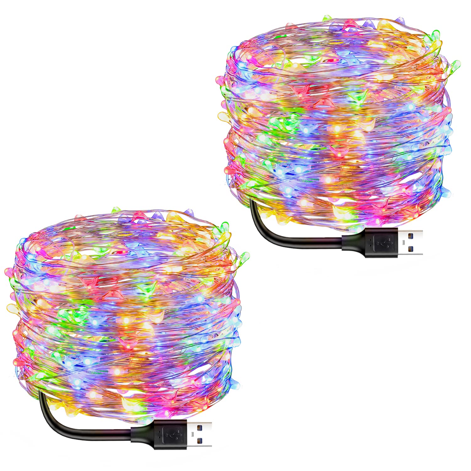 Amazon.com: Blingstar Fairy Lights Multicolor Christmas Lights USB ...