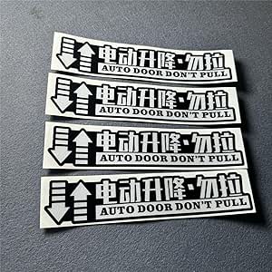 Amazon.com - Car Stickers Automatic Door Caution Do not Pull Warning ...