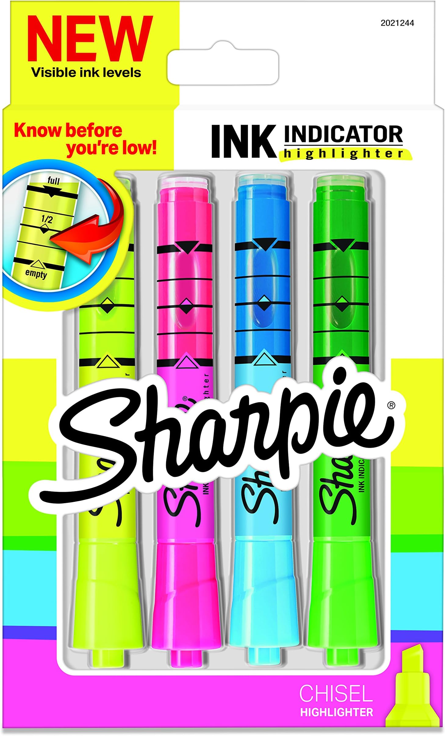 Amazon.com : Sharpie Ink Indicator Tank Highlighters, Chisel Tip ...