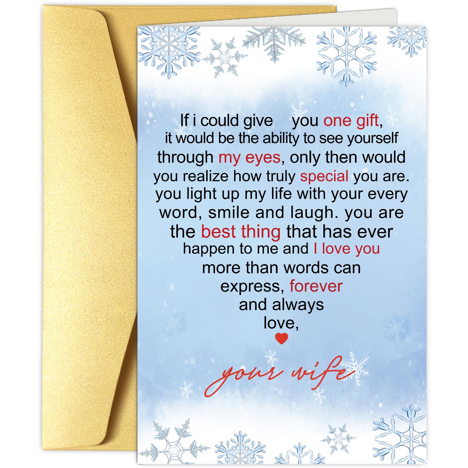 Amazon.com : Obbyidk Romantic Christmas Card for Husband, Husband ...